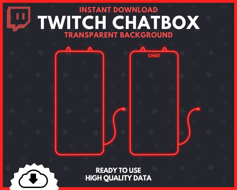 Twitch Chatbox | Red Neon Aesthetic - Etsy