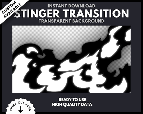 CUSTOM Available Black and White Stinger Transitions for - Etsy