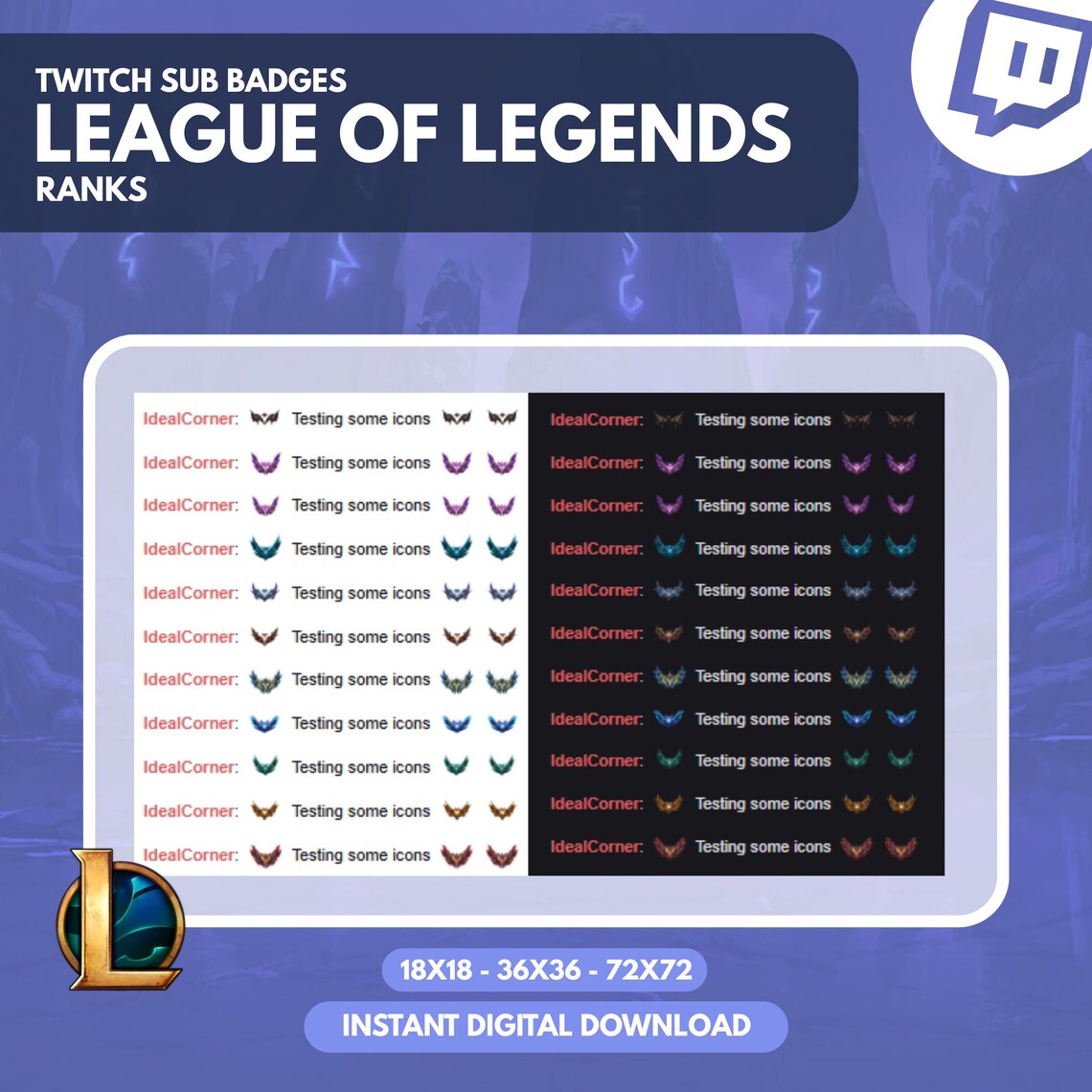 League of Legends Sub Badges | Instant Download - High Quality - League ...