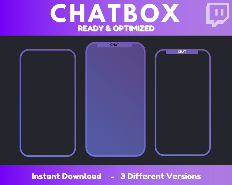 Twitch Chatbox Purple Aesthetic | Etsy Canada
