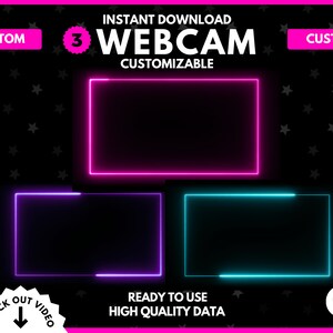 16:9 CUSTOMIZABLE WEBCAM | Twitch Overlay - Streaming - Easy to Set up ...