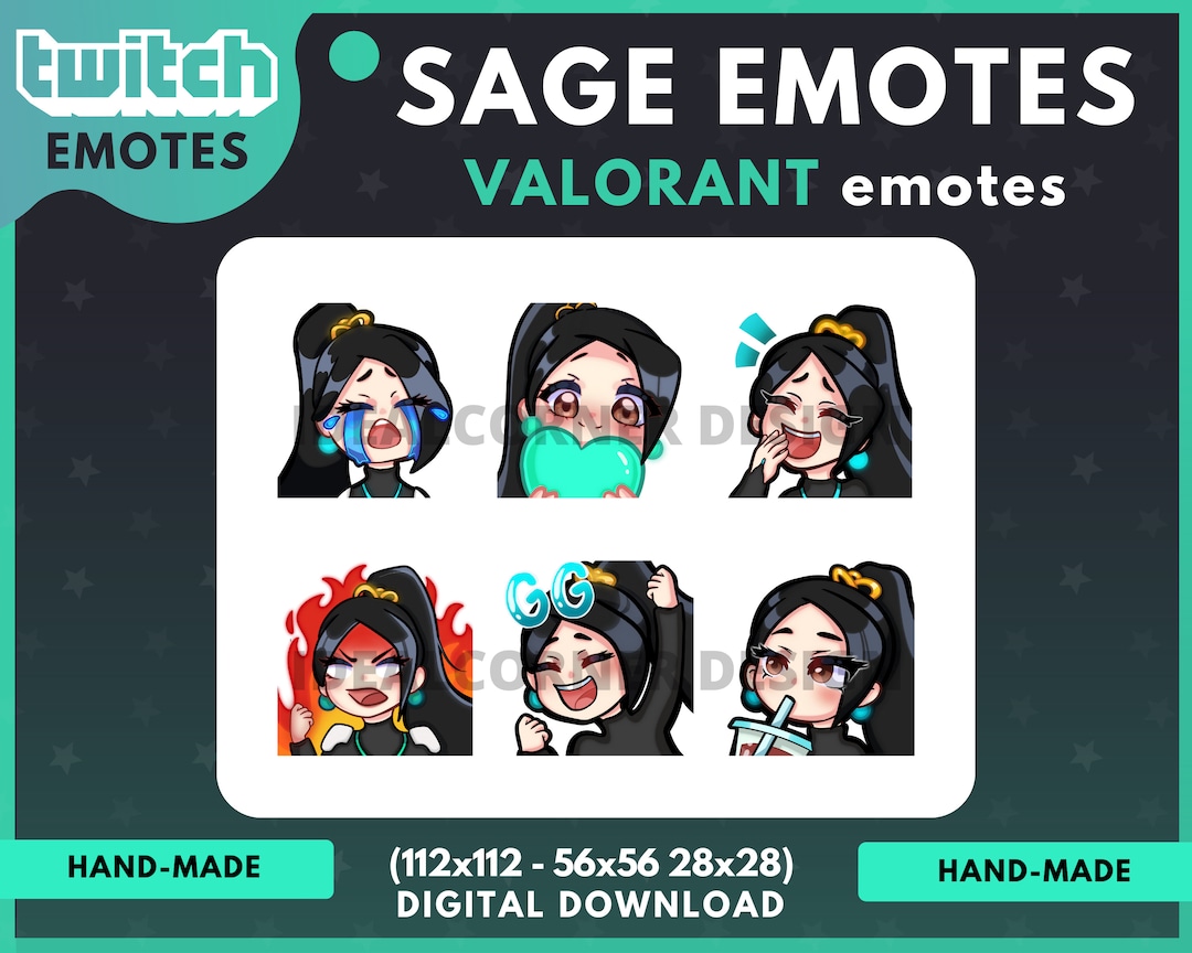 Sage Emotes | Twitch Emotes - Streaming - Easy to Set up - Valorant ...