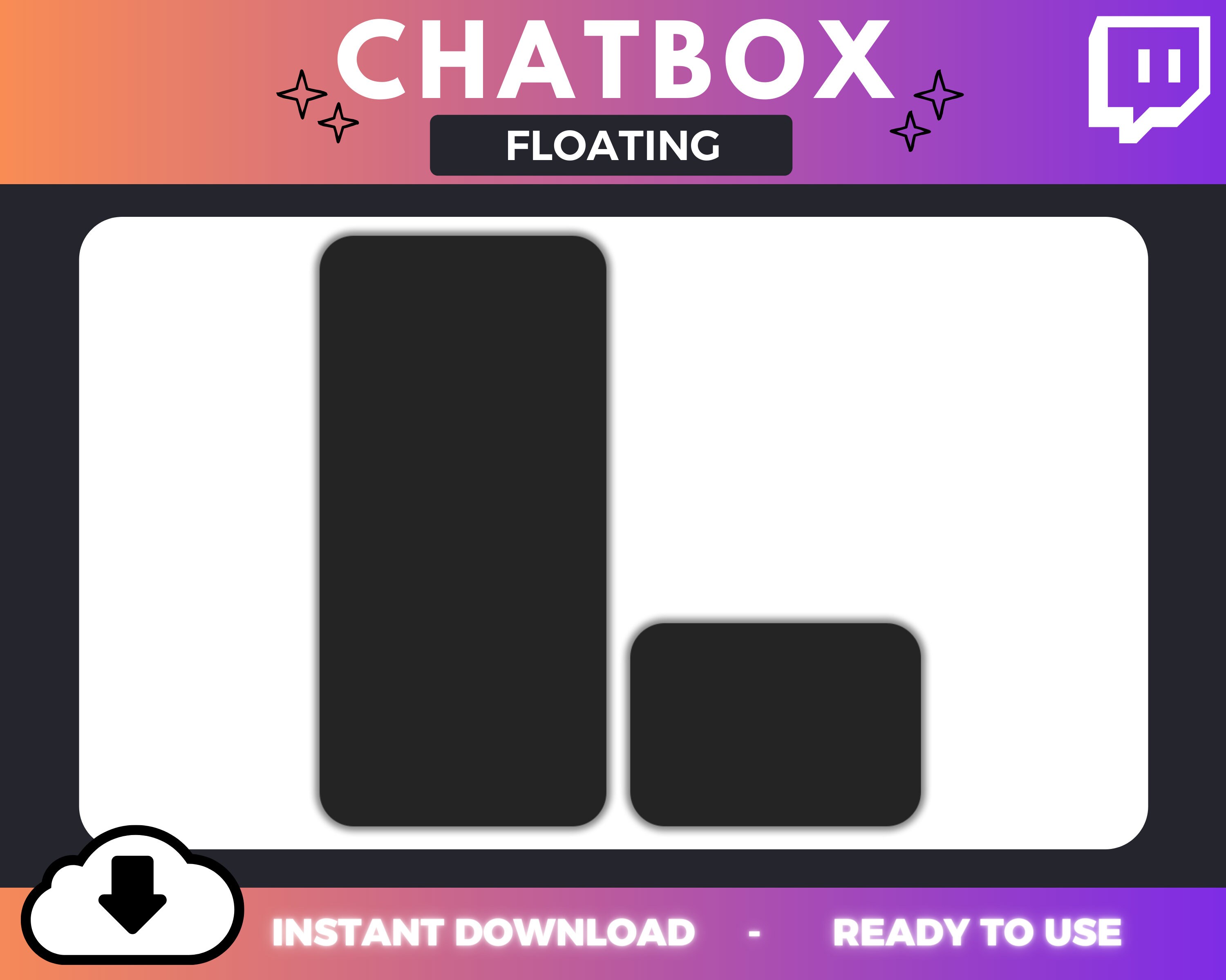 Twitch Chatbox | Black Floating - Etsy