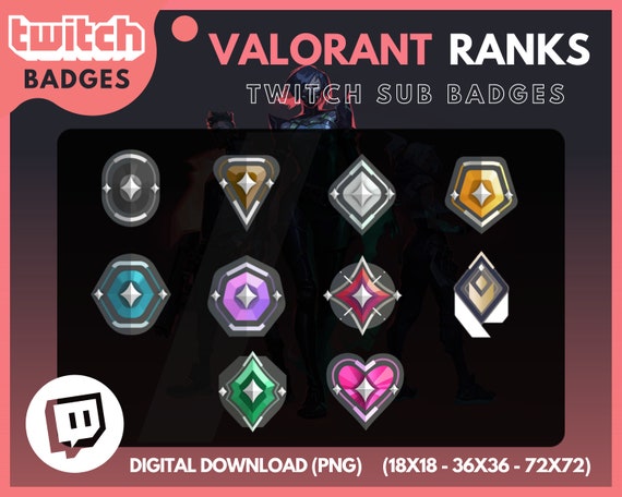 NEW Rank Valorant Sub Badges Instant Download Ascendant - Etsy