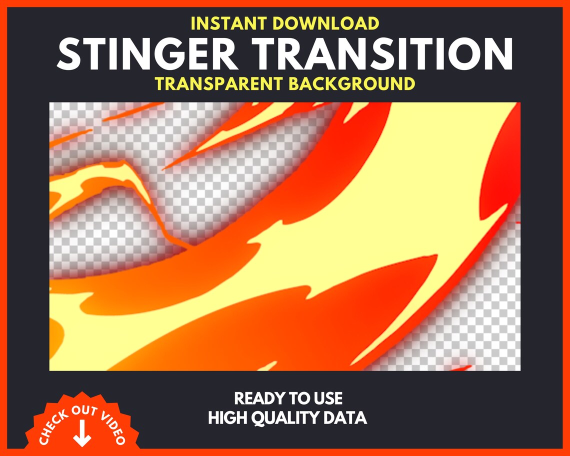 Fire Anime Style Stinger Transition for Twitch Liquid Transitions High ...