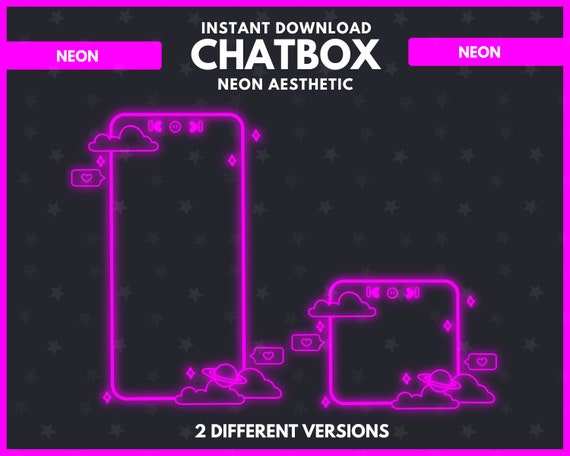 Twitch Chatbox Bundle Pink Neon Cute Aesthetic Instant - Etsy