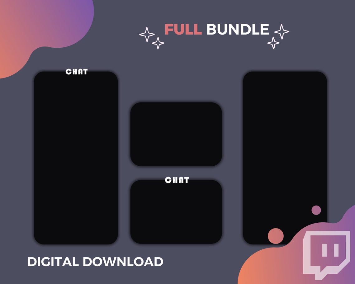 Twitch Chatbox | Black Floating - Etsy