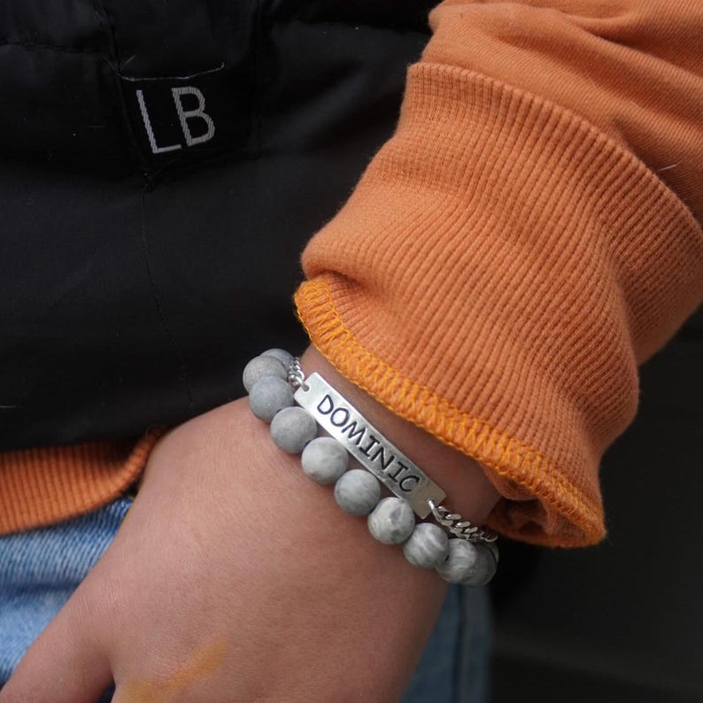 Boy's Custom Name Baby ID Bracelet - Sterling Silver Baby Name Bracelet ...