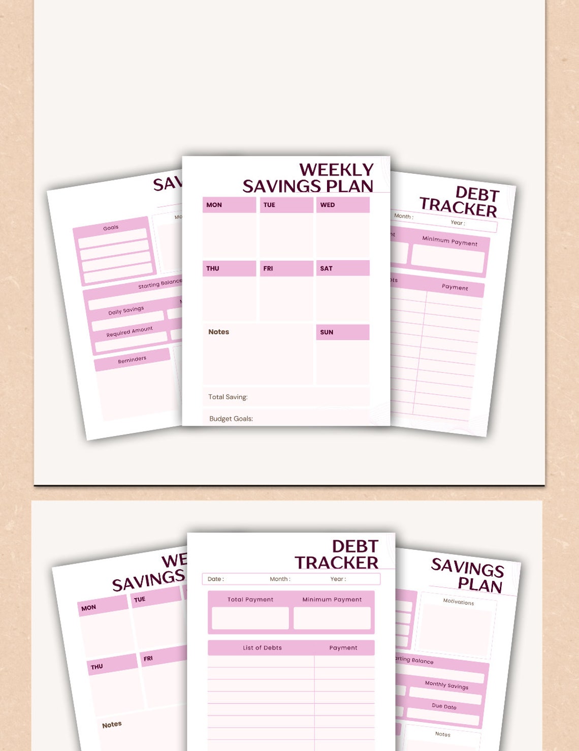 BUDGET PLANNER: Expense Tracker Notebook. Monthly Budgeting Journal ...