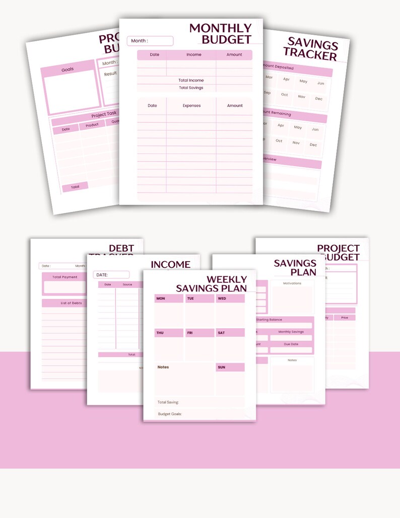 BUDGET PLANNER: Expense Tracker Notebook. Monthly Budgeting Journal ...