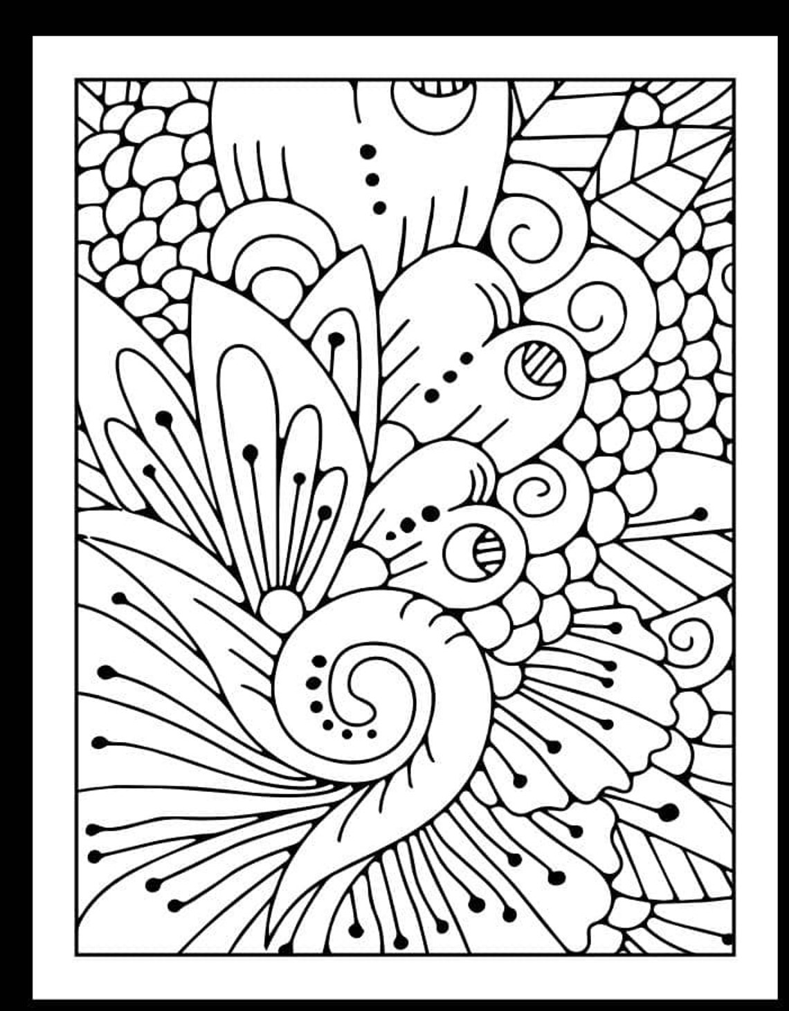 Pretty Floral Coloring Pages Bundle, Beautiful Flowers Coloring Book ...