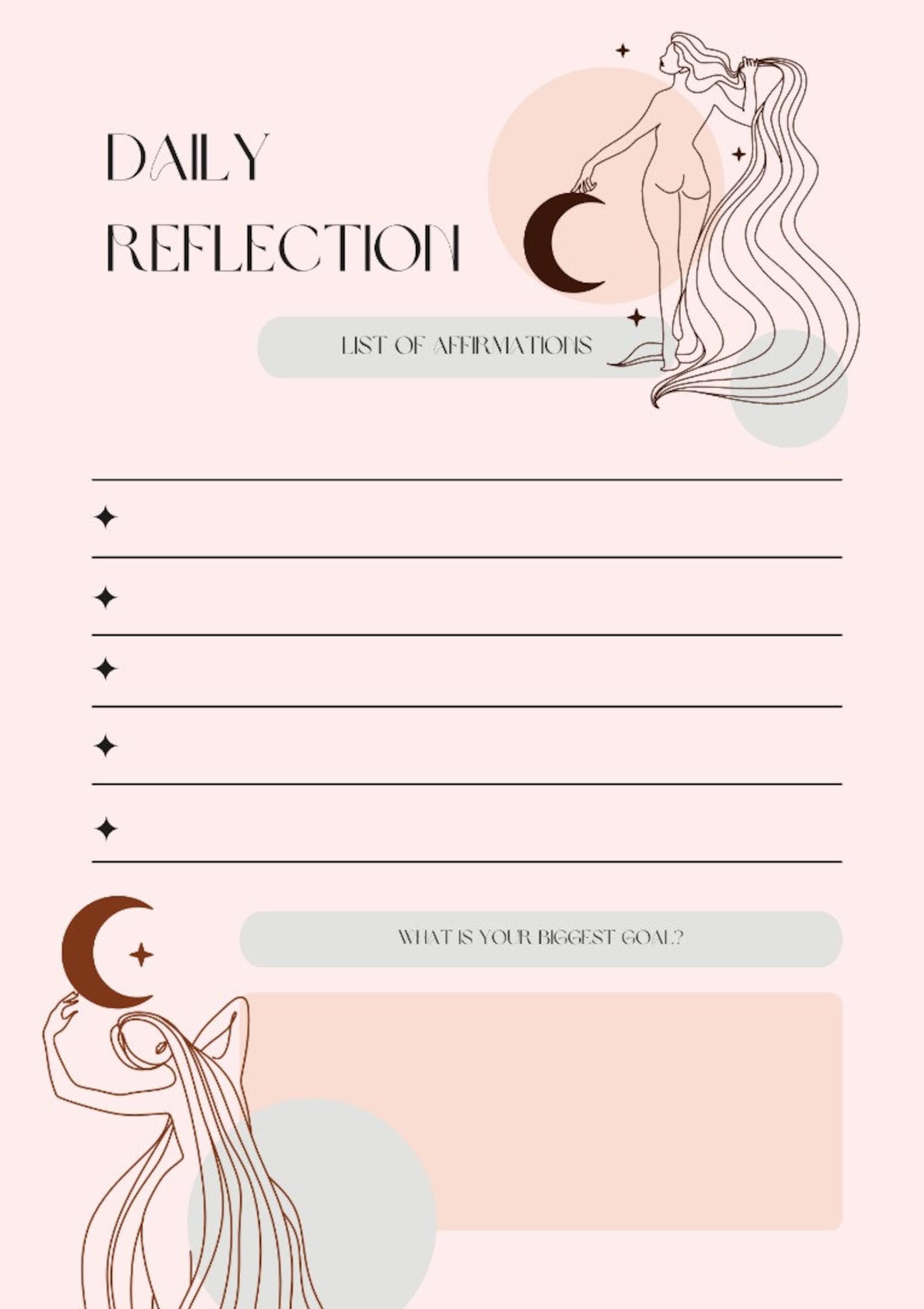 Female Journal + Printable Journal + Women's Journal + Notebook - Etsy