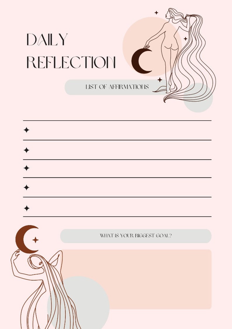 Female Journal + Printable Journal + Women's Journal + Notebook - Etsy