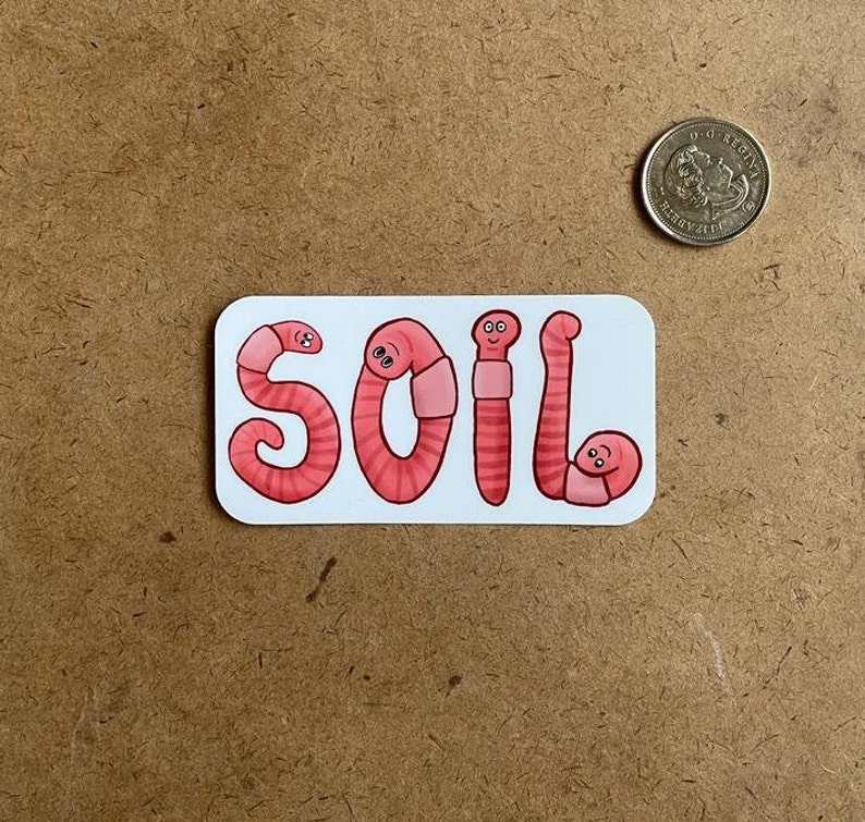 Soil Worms Sticker - Etsy