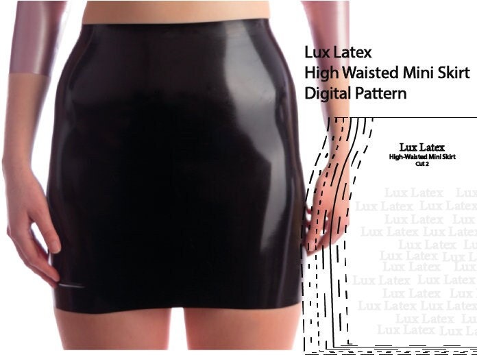 Latex Pattern Latex Skirt Pattern, High Waisted Latex Mini Skirt ...