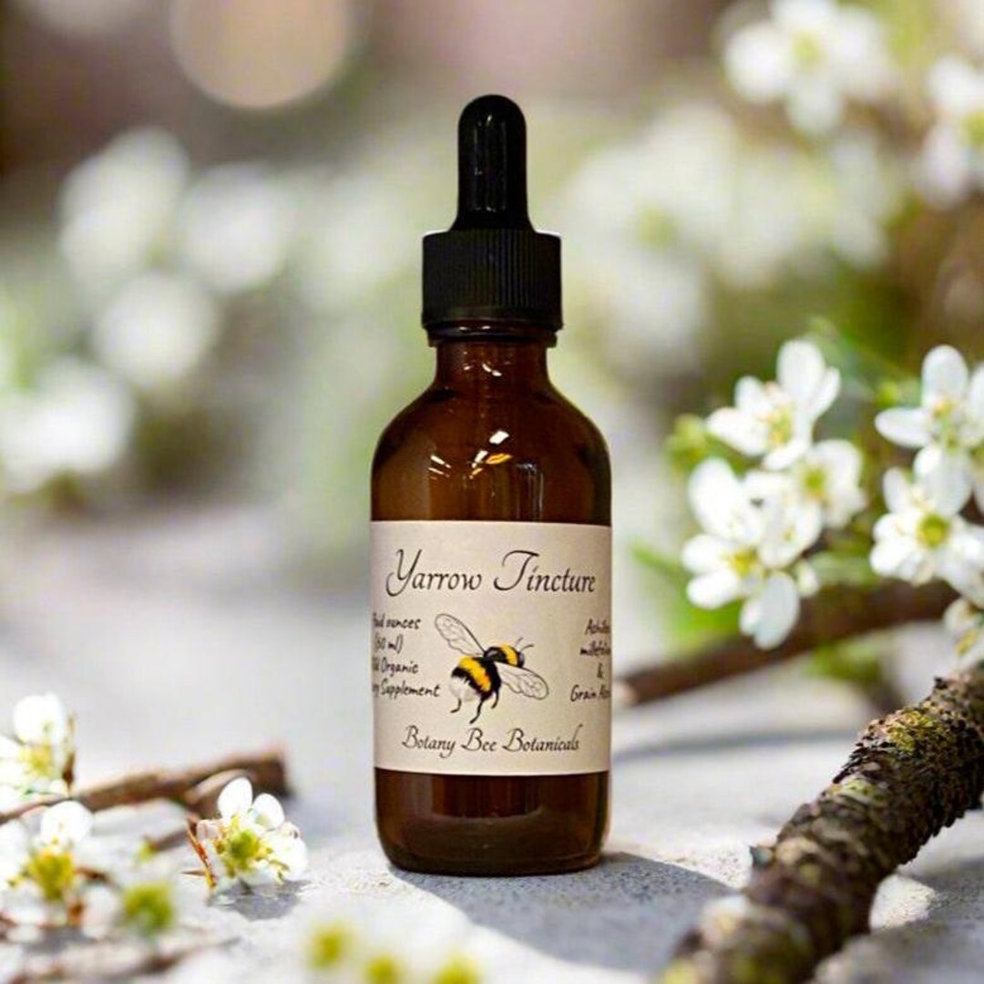 Yarrow Tincture, Wild Organic Achillea Millefolium Herbal Extract - Etsy