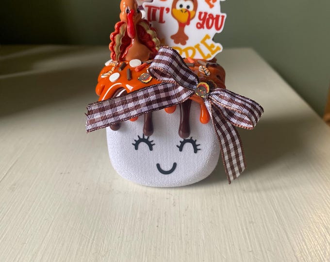 Faux Thanksgiving Marshmallow Buddy, Turkey, Gobble, Tiered Tray Decor ...