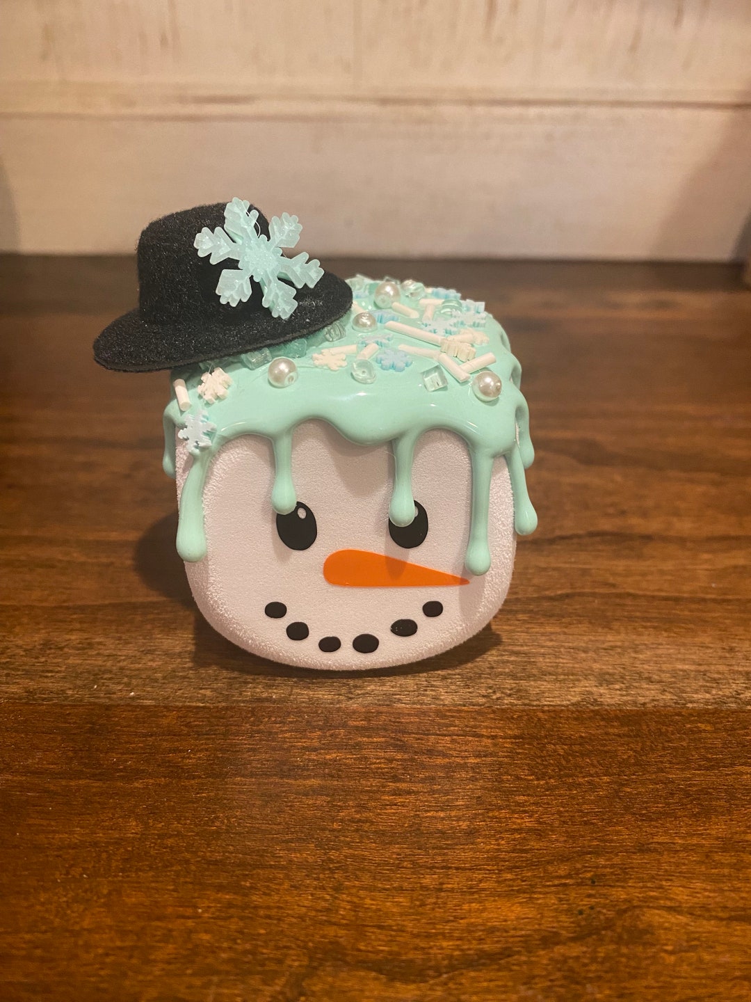 Faux Marshmallow Buddy, Snowman, Christmas Tiered Tray Decor, Fake Bake ...