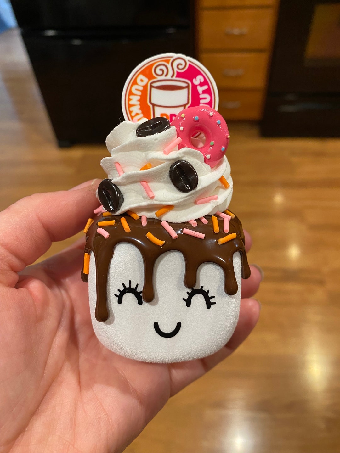 Faux Marshmallow Buddy, Coffee, Tiered Tray Decor, Dunkin Donuts ...