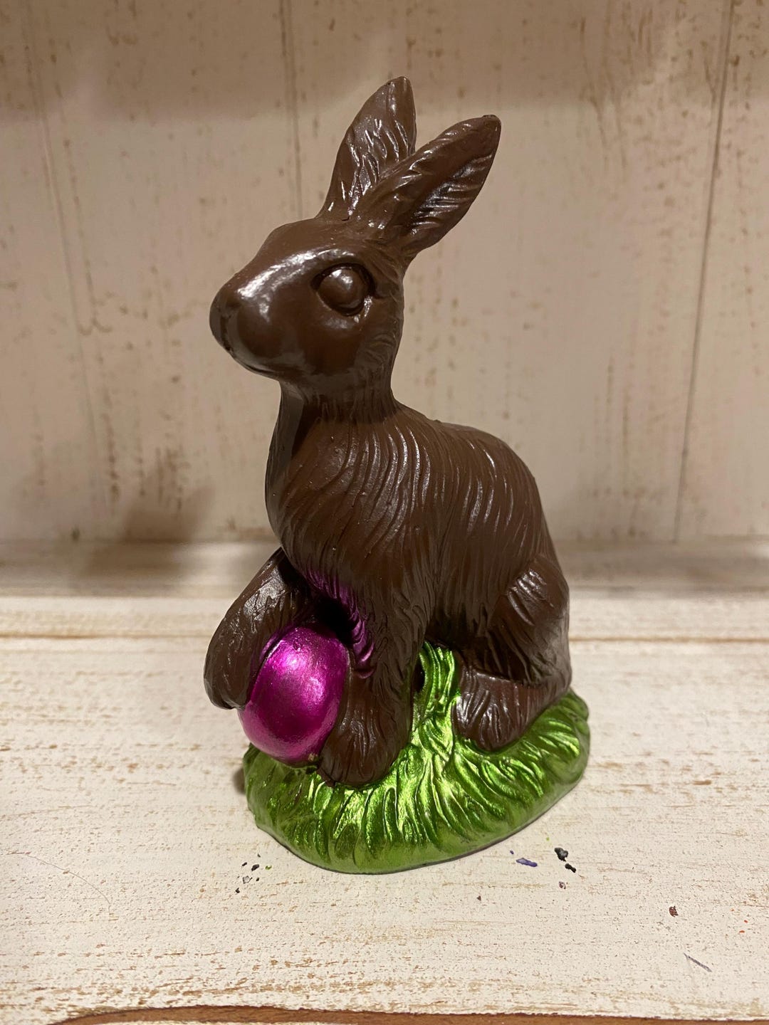 Faux Chocolate Bunny, Easter, Easter Bunny, Tiered Tray Decor, Faux ...