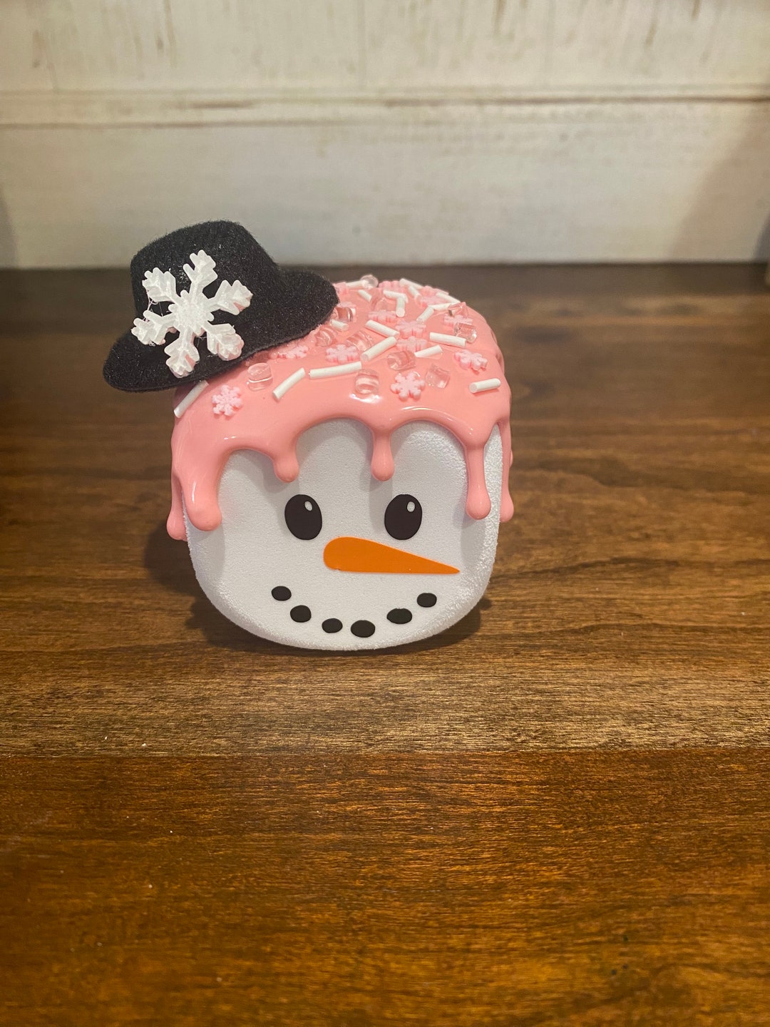 Faux Marshmallow Buddy, Snowman, Christmas Tiered Tray Decor, Fake Bake ...