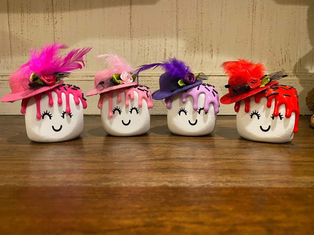 Fancy Hat Marshmallow Buddy, Red Hat Club, Tiered Tray Decor, Coffee ...