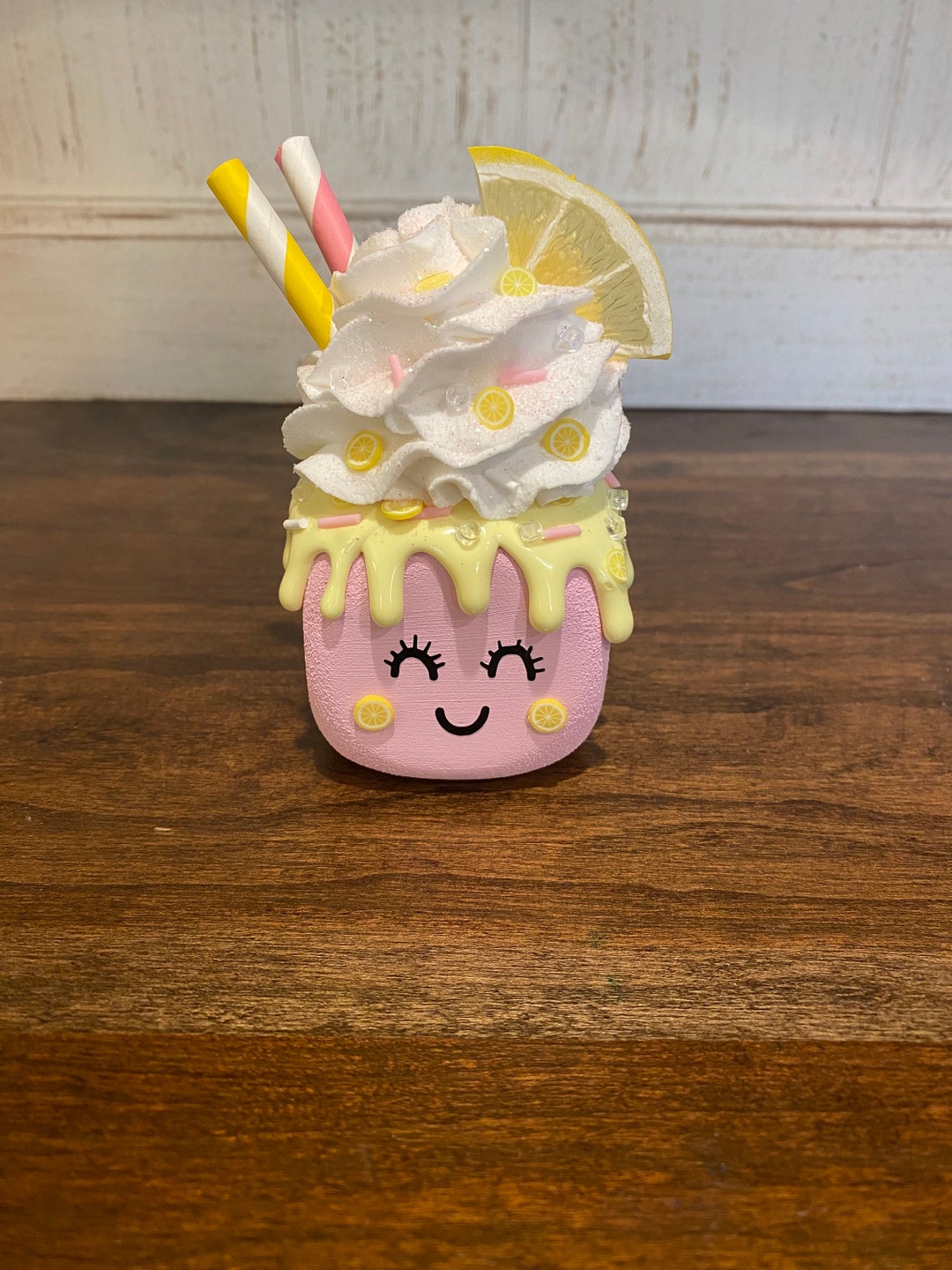 Pink Lemonade Marshmallow Buddy, Faux Whip, Lemonade Tiered Tray Decor ...