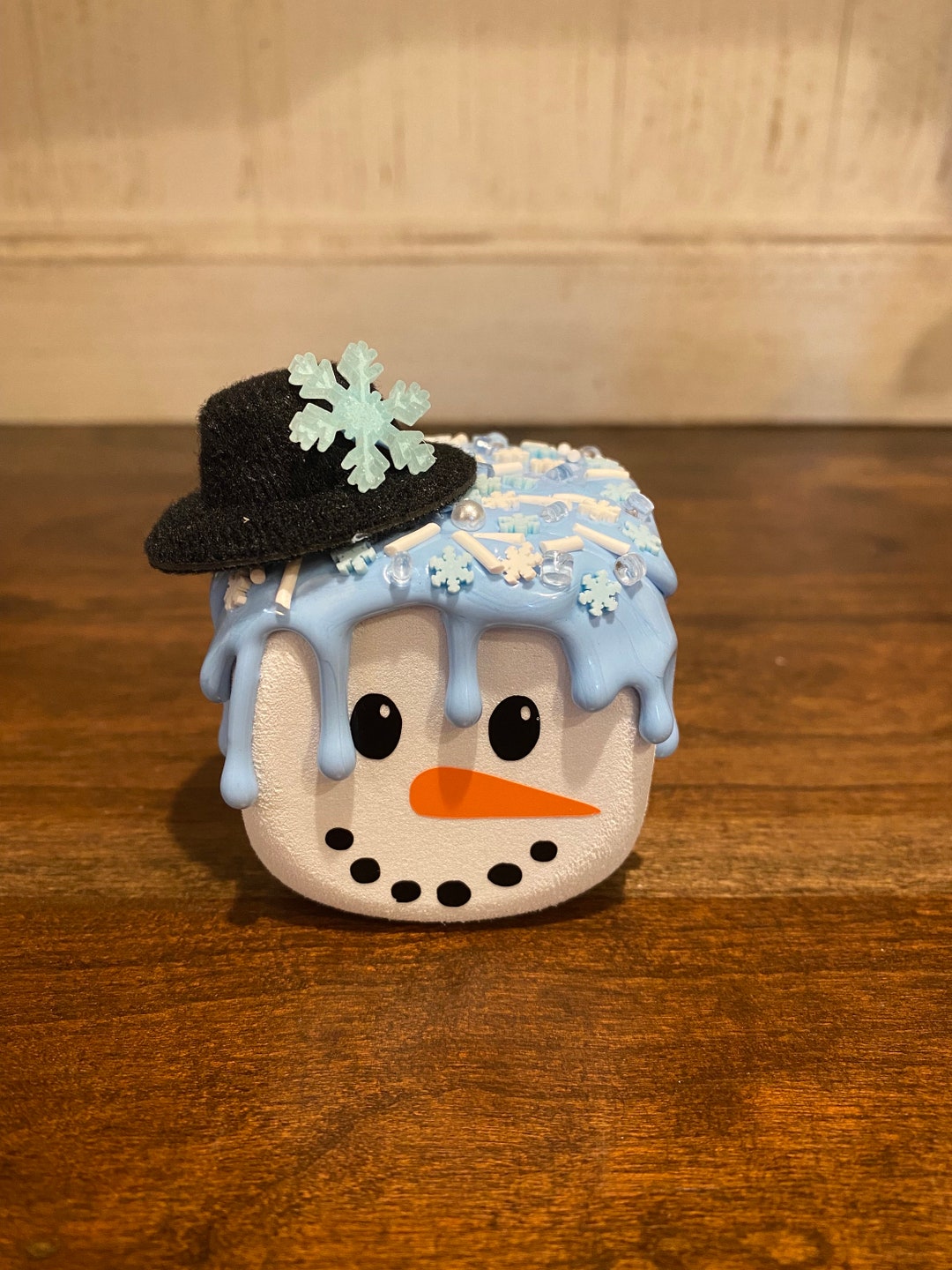 Faux Marshmallow Buddy, Snowman, Christmas Tiered Tray Decor, Fake Bake ...