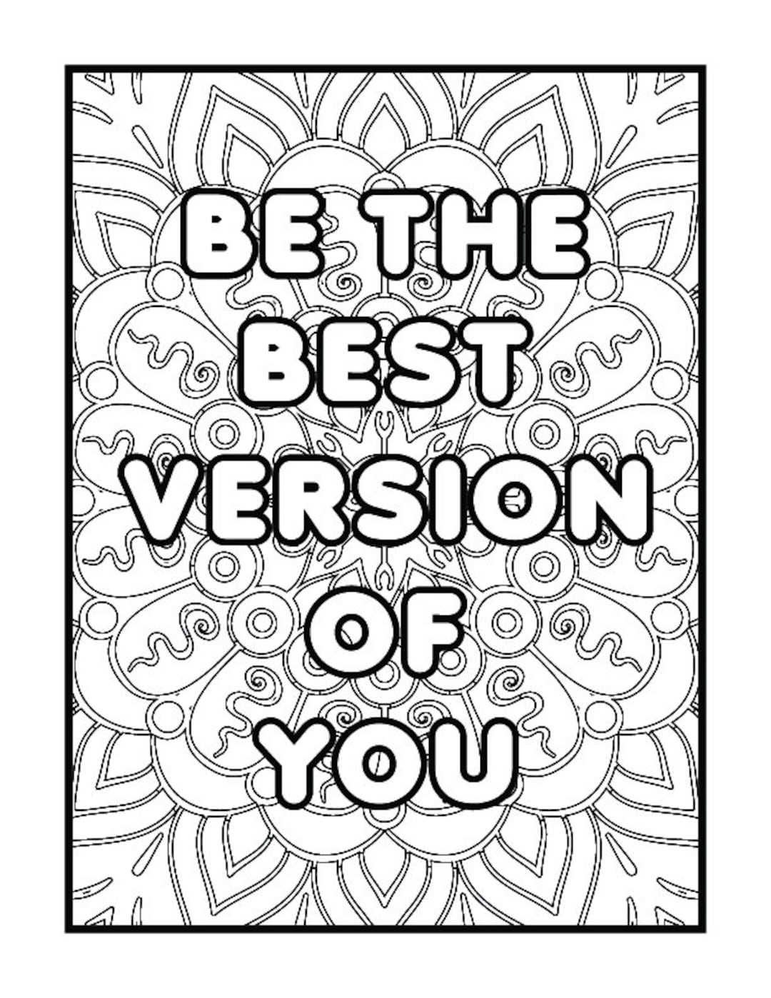 Inspirational Coloring Page - Etsy