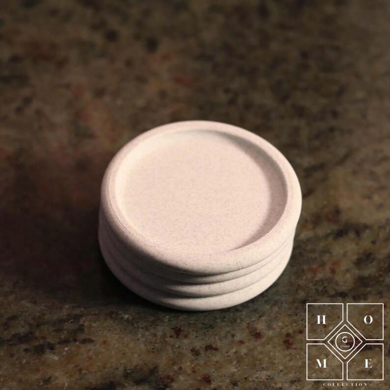 3D Printed Coaster Set – Set of 4 Drink Coasters - Etsy