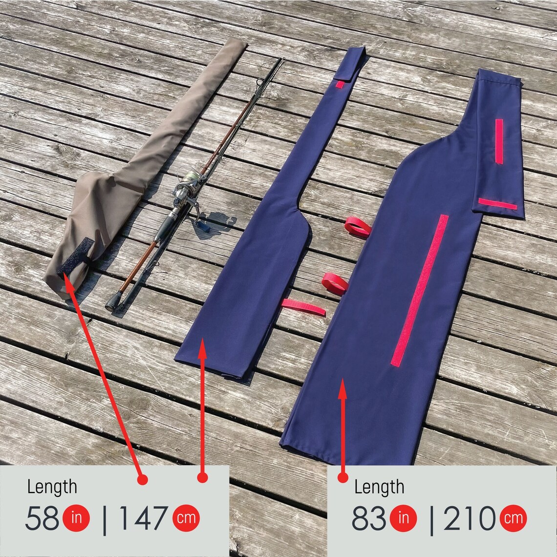 Spinning Rod Sleeve Rod Bag Gift for Fisherman Deep Sea Fishing Rod ...