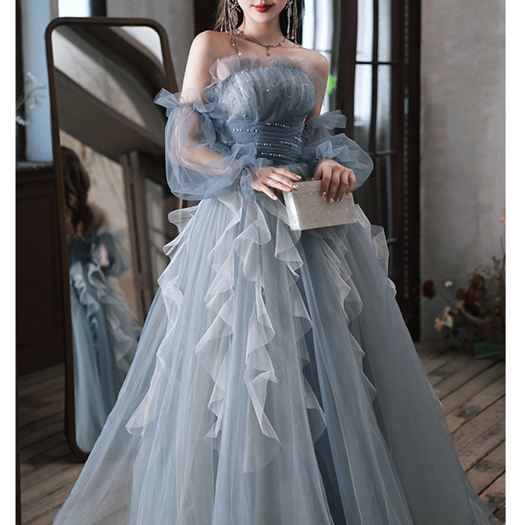 Blue Victorian Style Dresses