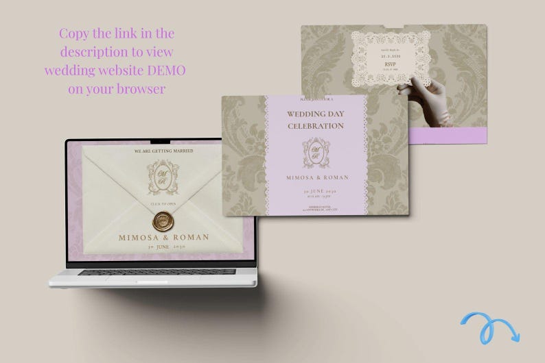 Wedding Website Template and Stationery Bundle With RSVP - Etsy