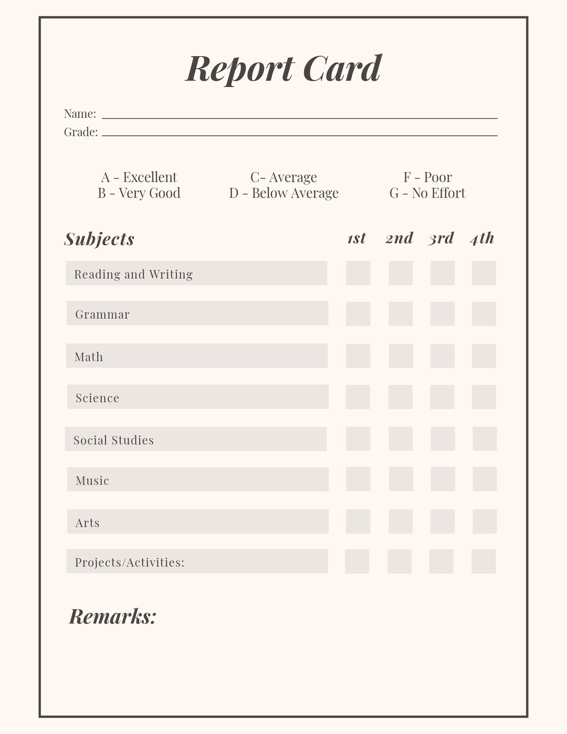 Report Card & Progress Report Printable | Digital Report Card | Digital ...