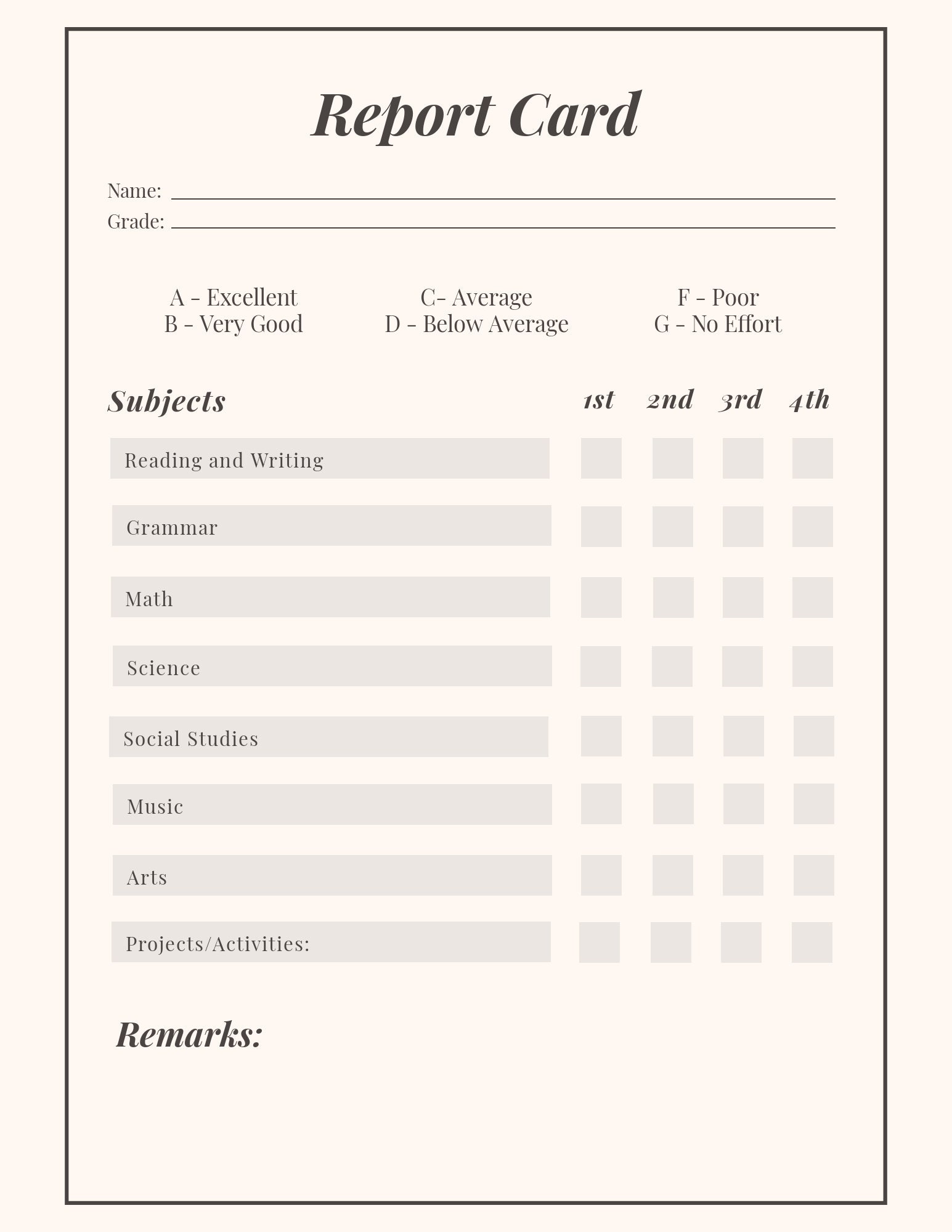 Report Card & Progress Report Printable | Digital Report Card | Digital ...
