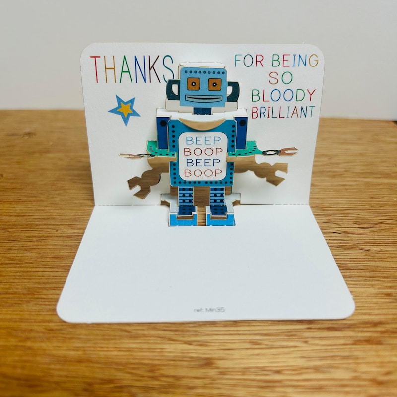 Robot Thank You Cards - Etsy