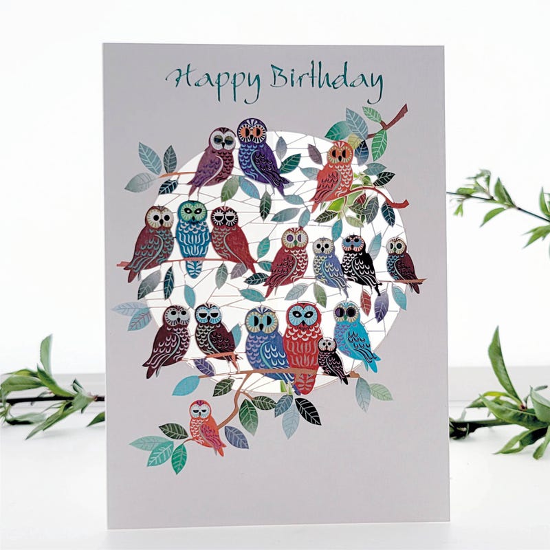 Owl Birthday Card - Etsy