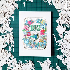 102nd Birthday Card, Age 102nd Birthday Card, 102 Age Birthday Card ...