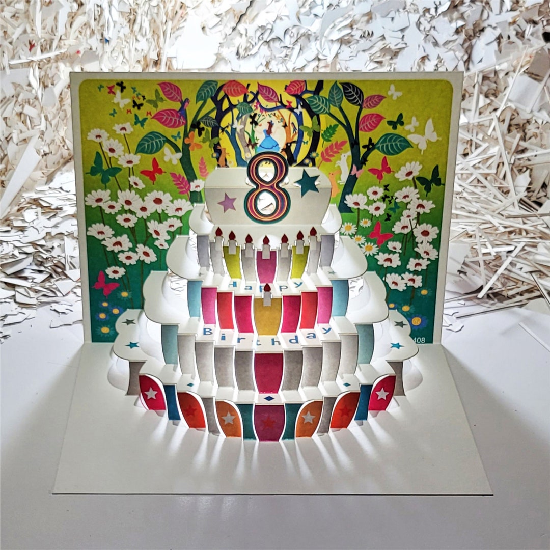 8th Birthday - Magic Wonderland - 'happy Birthday'' - Pop up Card, Age ...