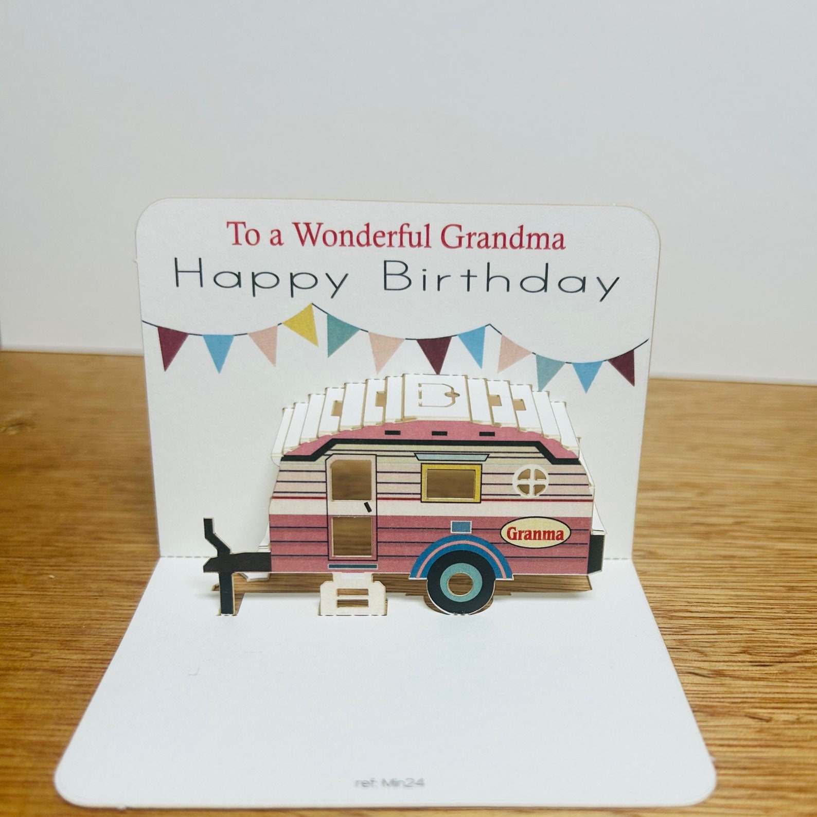 Mini Happy Birthday Caravan Card, Grandad, Grandma, Friend, Pop up Card ...