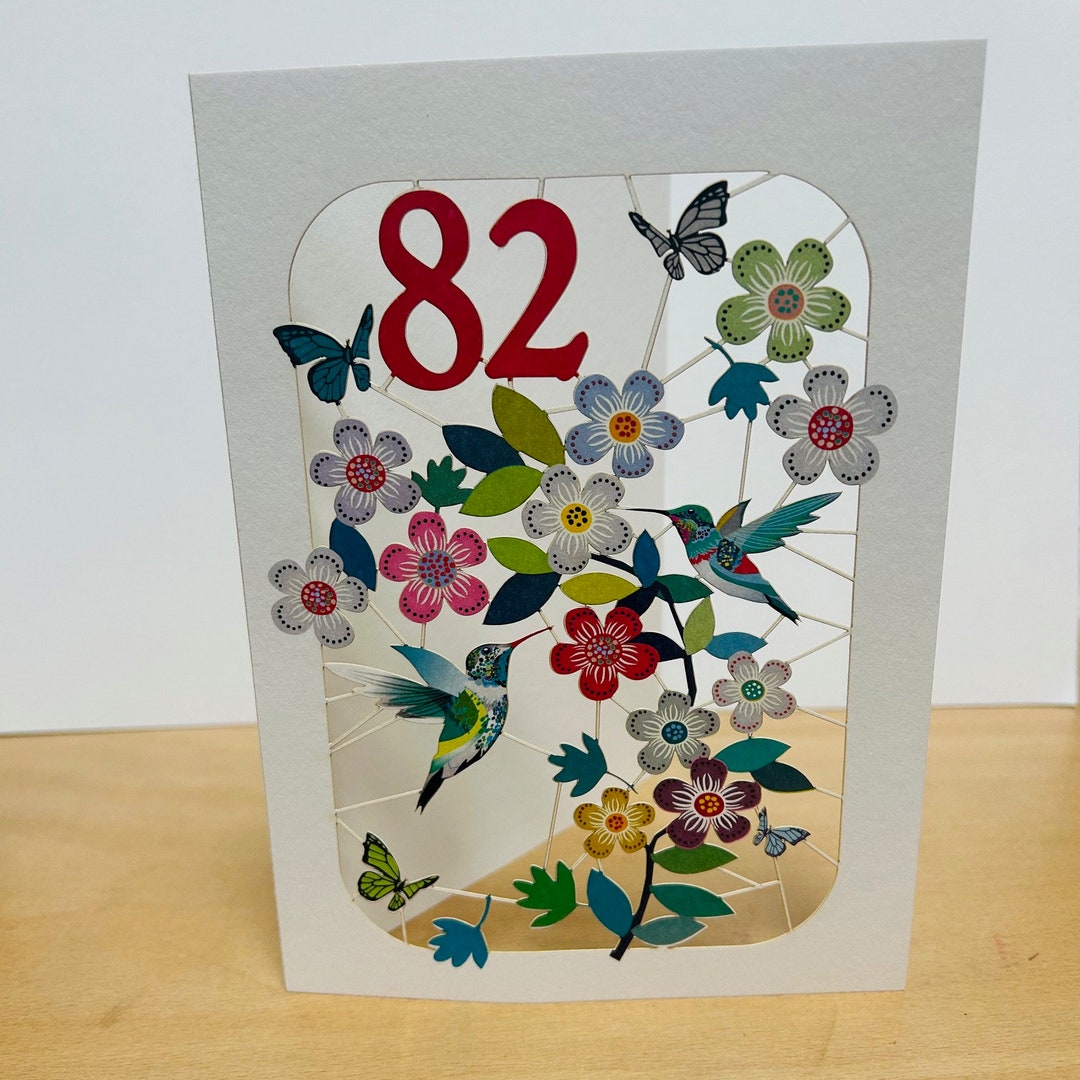 82nd Birthday Hummingbird Card - Age 82nd Birthday Card, 82 Age ...