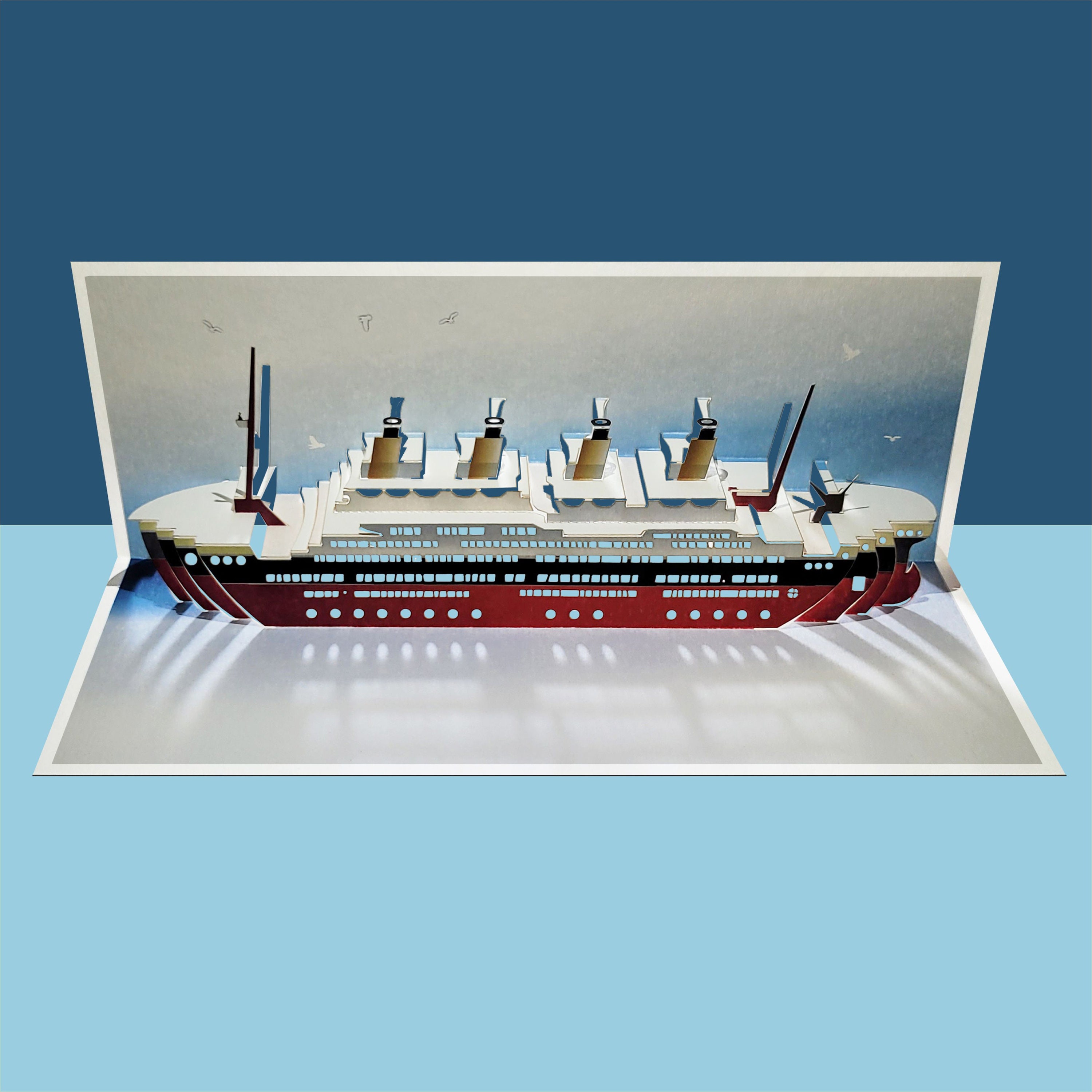 Titanic Card - Blank - Titanic Ship - Pop up Card, Card for Him, Card ...