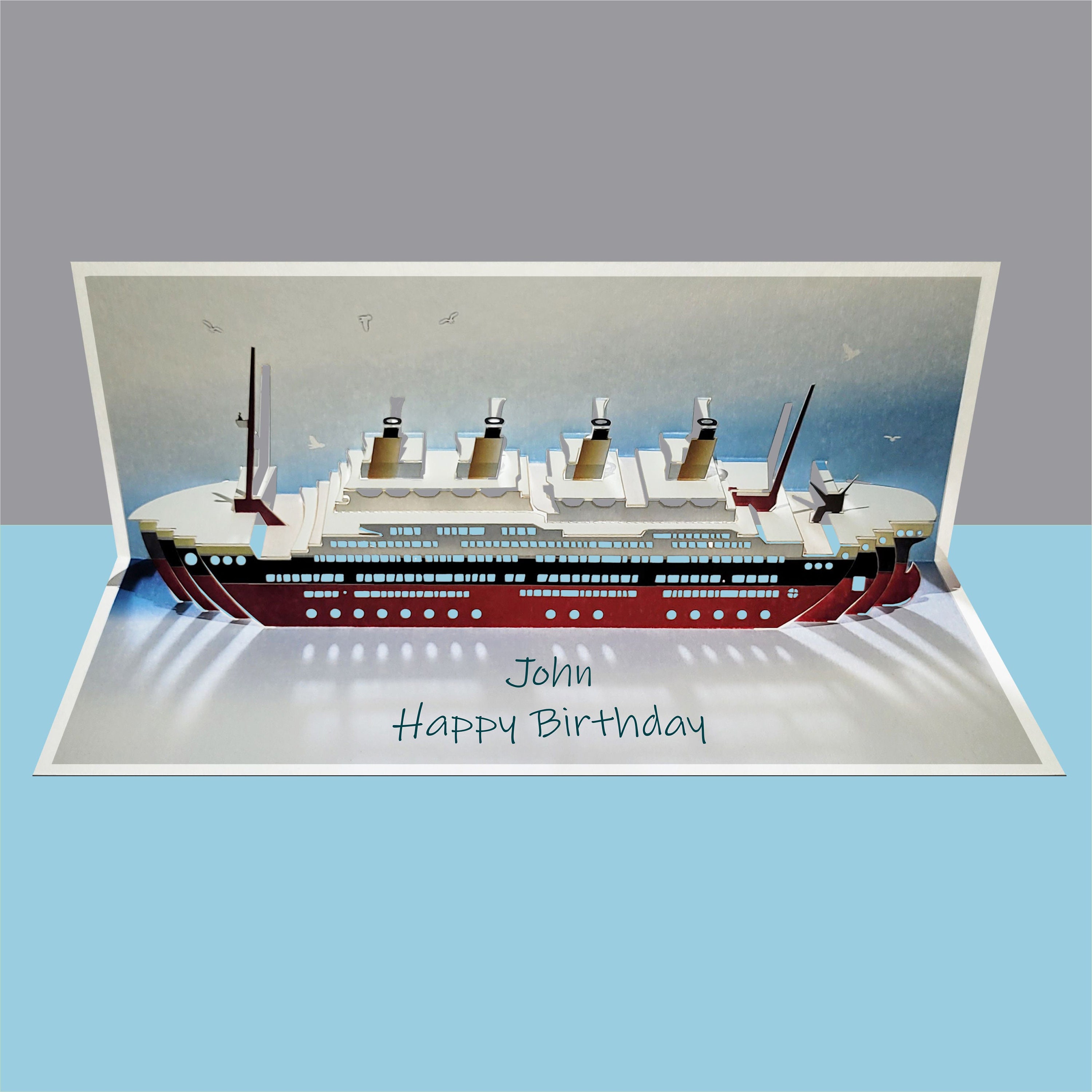 Titanic Card - Blank - Titanic Ship - Pop up Card, Card for Him, Card ...