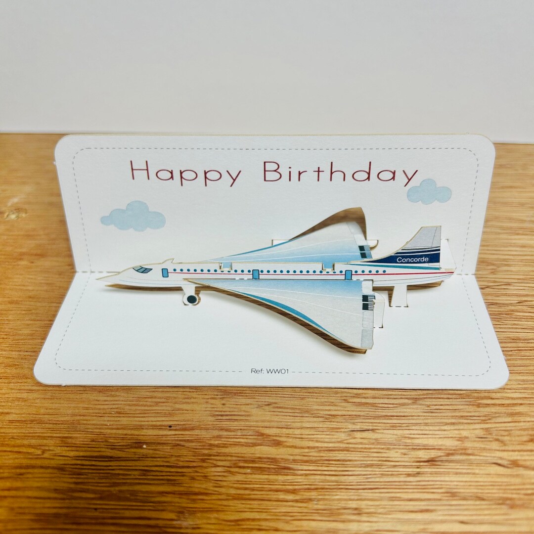 Mini Happy Birthday Concorde Card, Concorde Plane, Concorde, Aeroplane ...