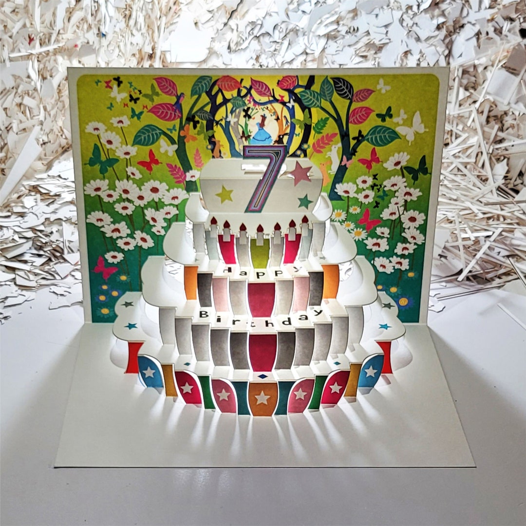 7th Birthday - Magic Wonderland - 'happy Birthday'' - Pop up Card, Age ...