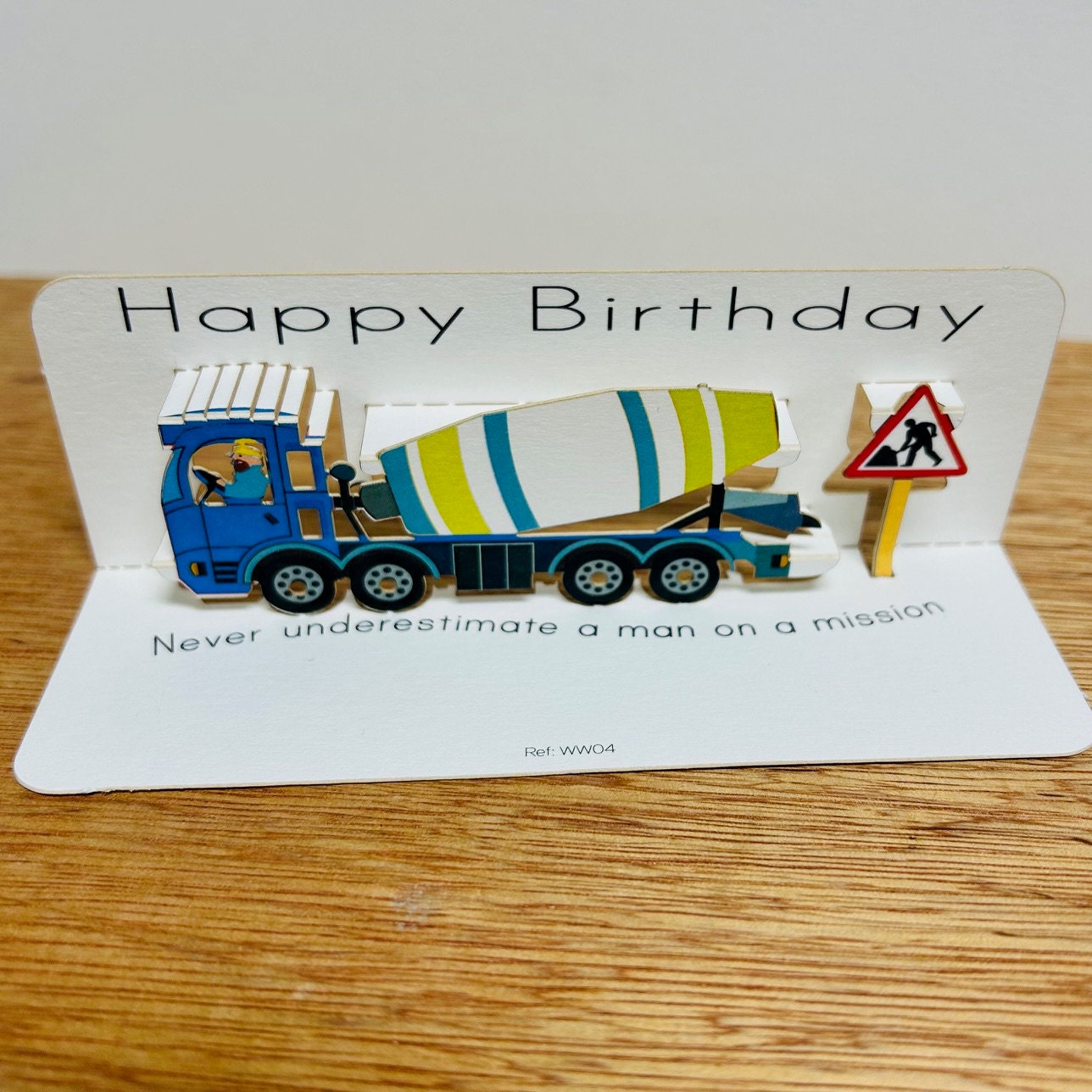 Mini Happy Birthday Mixer Lorry Card, Cement Mixer, Man on a Mission ...