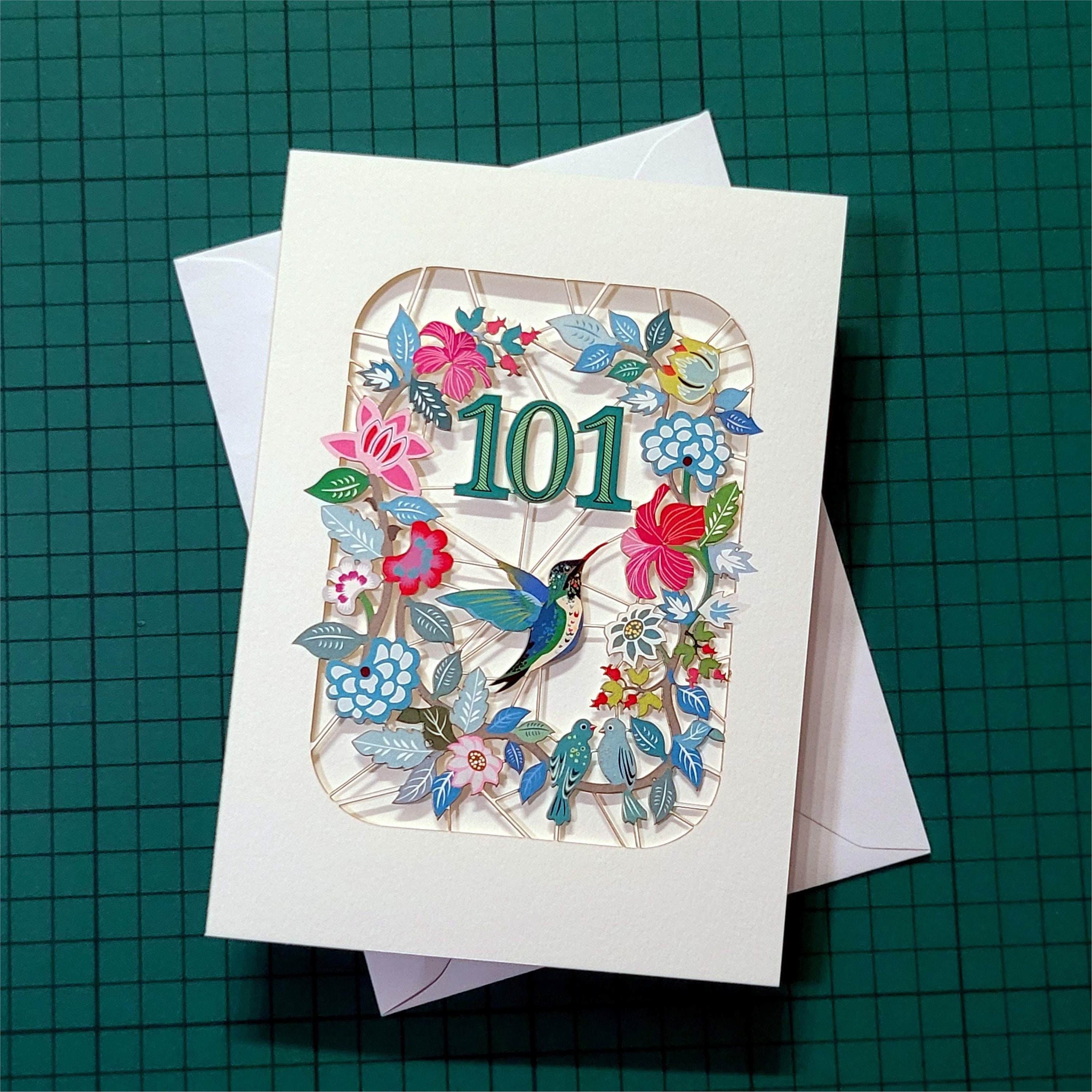 101th Birthday Card Age 101th Birthday Card 101 Age Birthday - Etsy