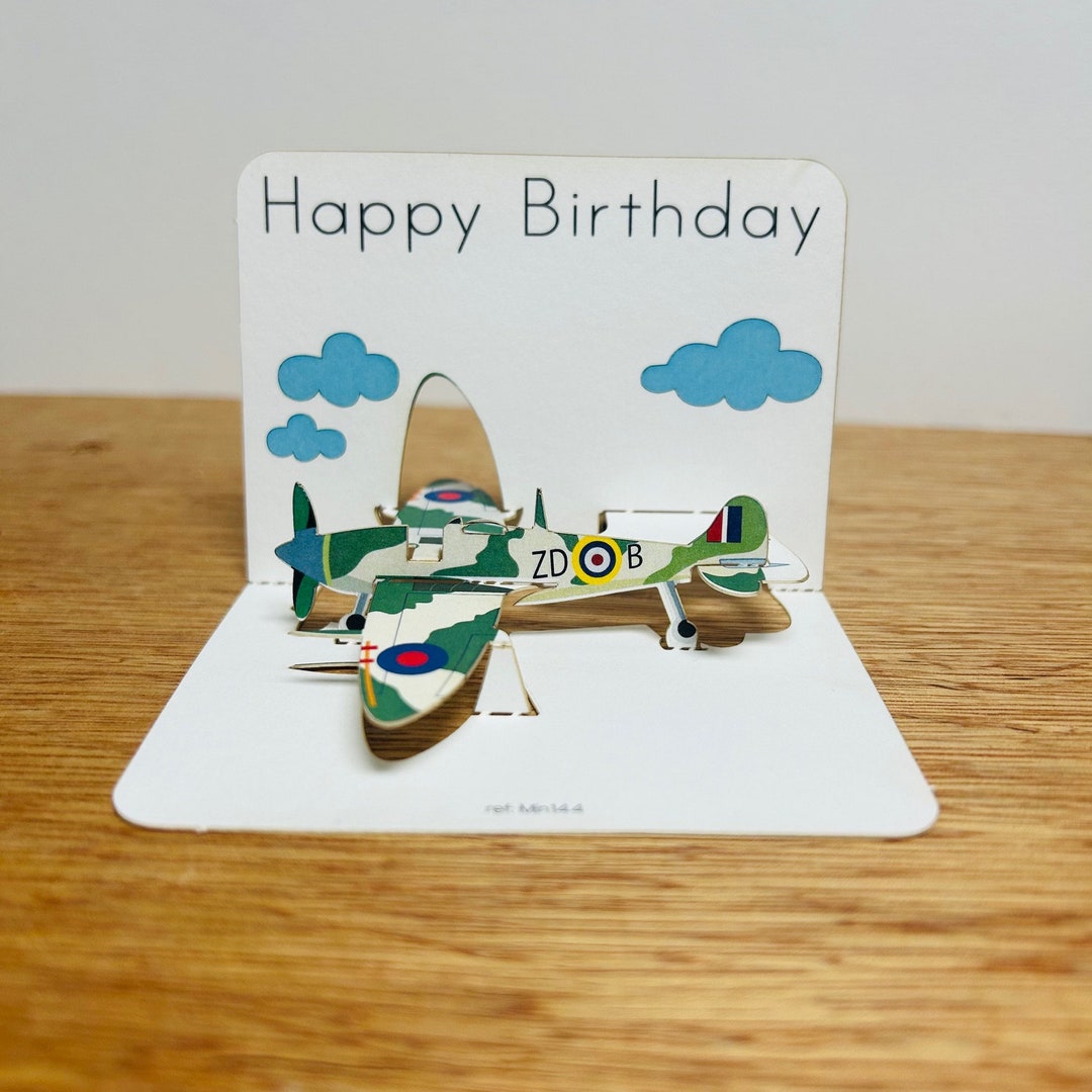 Spitfire, Fighter Plane Birthday Card, Plane Lover Card, Spitfire Card ...