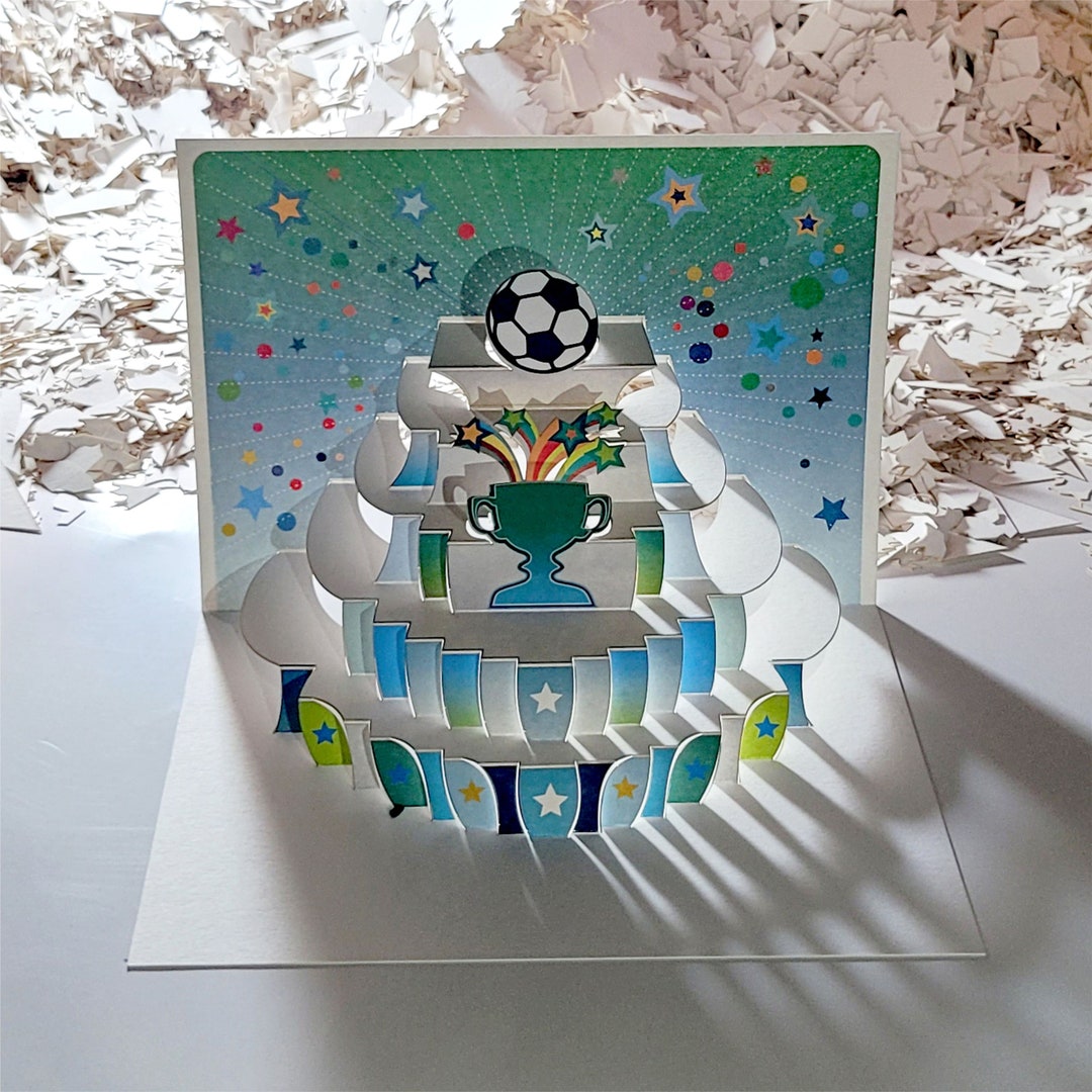 Fußball Geburtstagskarte, Pop Up Karte, Karte für sie, Karte für ihn ...