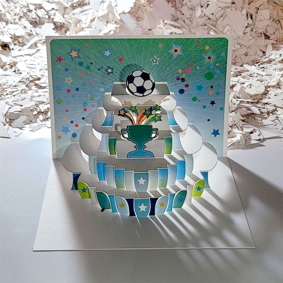 Football Birthday Card Pop up Card Card for Her Card for - Etsy